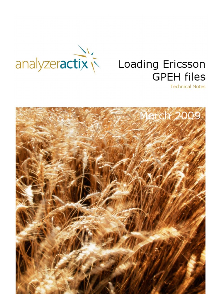 Loading Ericsson GPEH Files - Into ANALYZER - Tech Notes | PDF | Areas ...