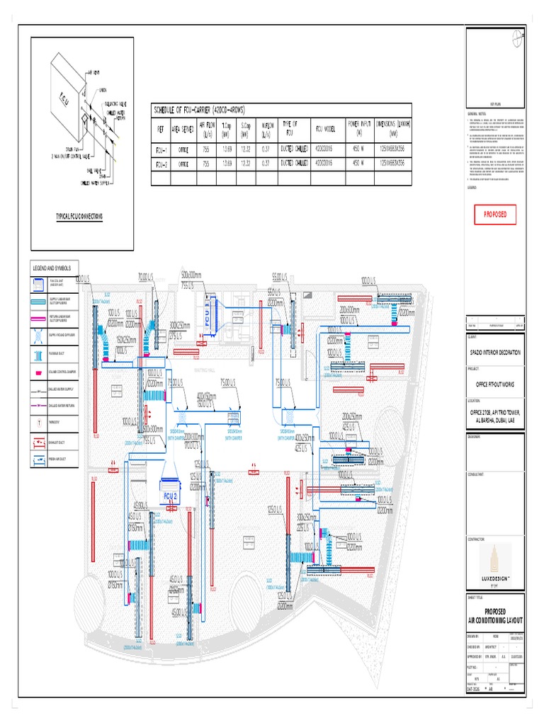 Typical Fcu Connections: Proposed | Download Free PDF | Duct (Flow ...