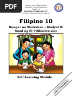 COT 4th Quarter Filipino 10 | PDF | Wellness