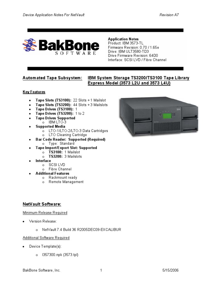 Automated Tape Subsystem: IBM System Storage TS3200/TS3100 Tape Library ...