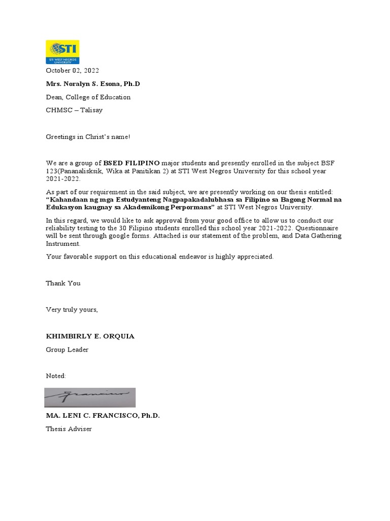 Reliability Testing Letter | PDF