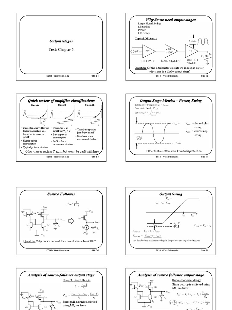 Why Do We Need Output Stages: Text: Chapter 5 | PDF | Amplifier | Power ...