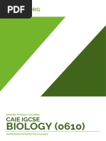 Cie Igcse Biology 0610 Znotes | PDF