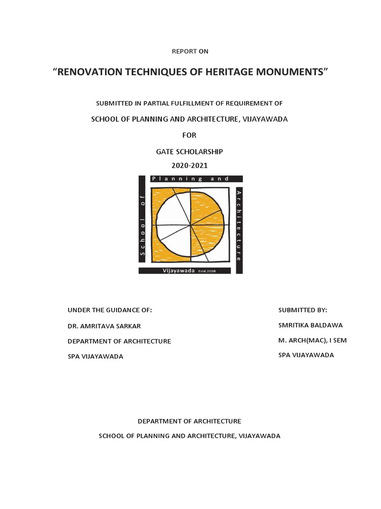 Heritage Monument Renovation Techniques | PDF | Building Engineering ...