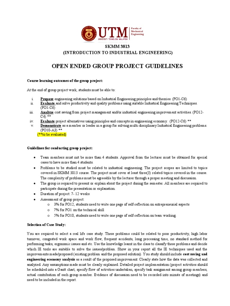 Group Project Guidelines | PDF | Data | Engineering