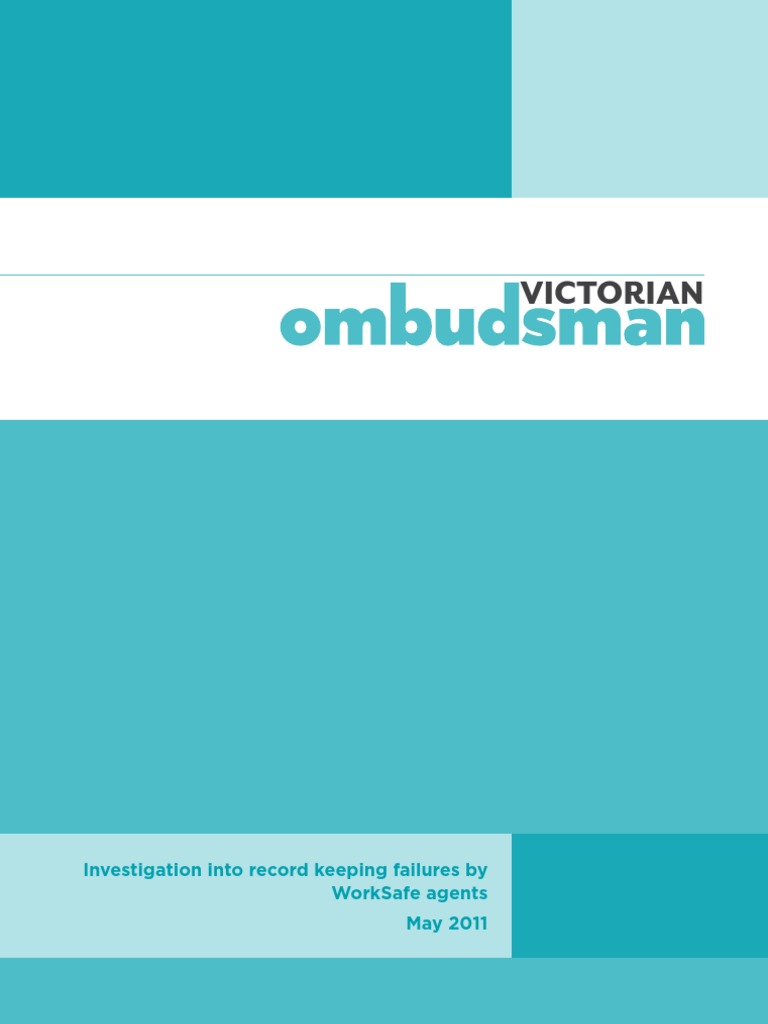 New - Report Investigation Into Record Keeping Failures by WorkSafe ...