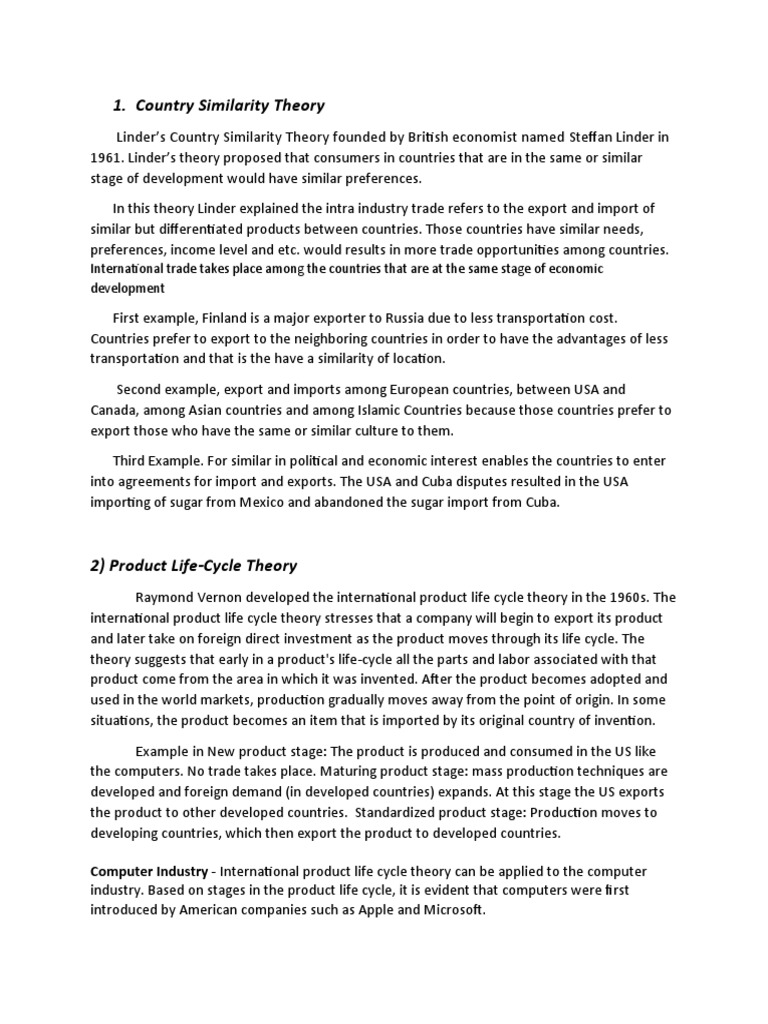 Country Similarity Theory | PDF | Competitive Advantage | Strategic ...