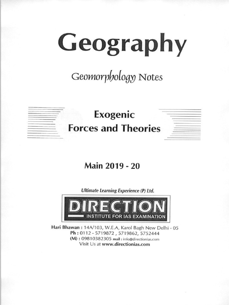 Exogenic Forces and Theories | PDF