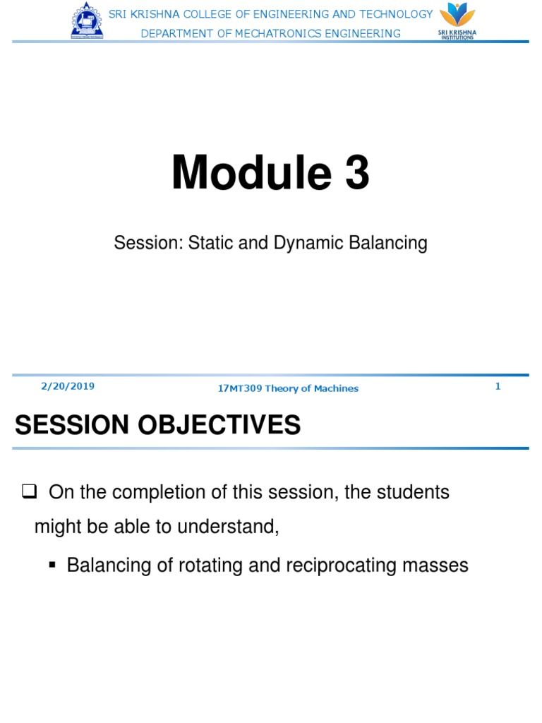 Static and Dynamic Balancing | PDF | Rotation Around A Fixed Axis ...