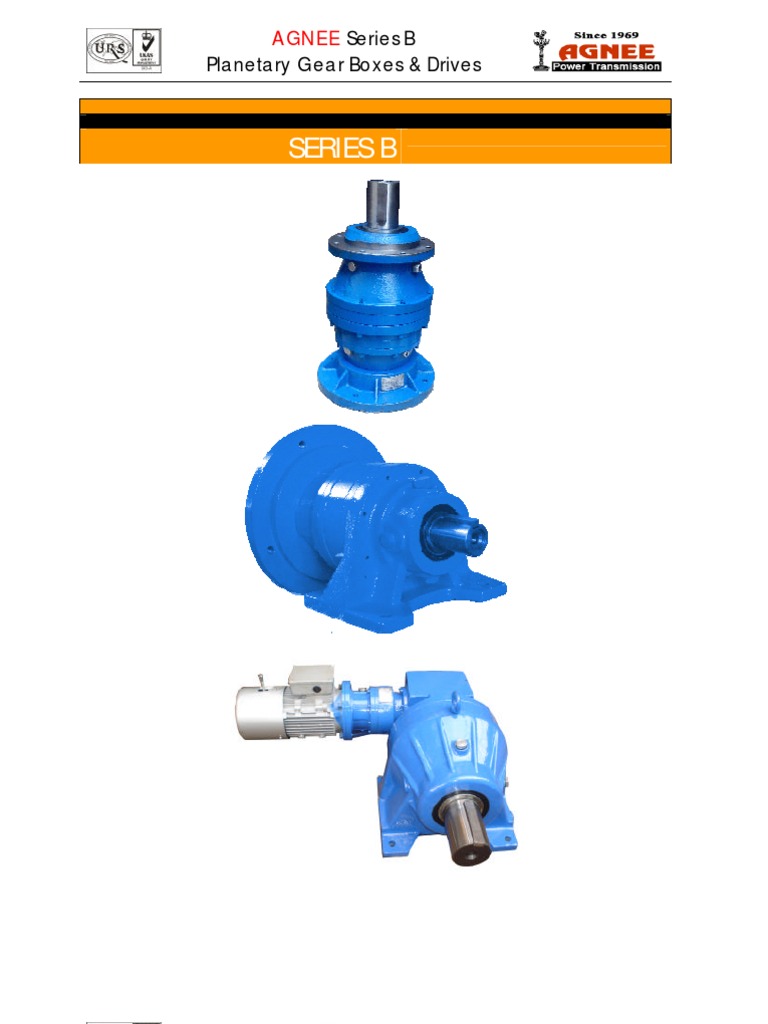 AGNEE Series B Gear Boxes Overview | PDF | Transmission (Mechanics) | Gear