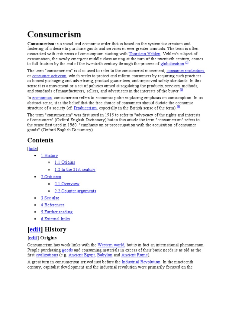 Consumerism: Consumerism Is A Social and Economic Order That Is Based ...