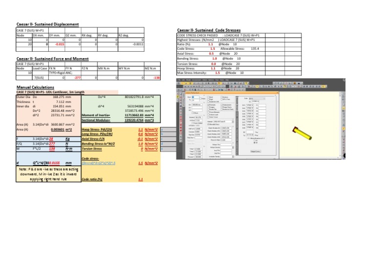Caesar II-Manual Calc Sustained-Ashish Shrivastava | PDF