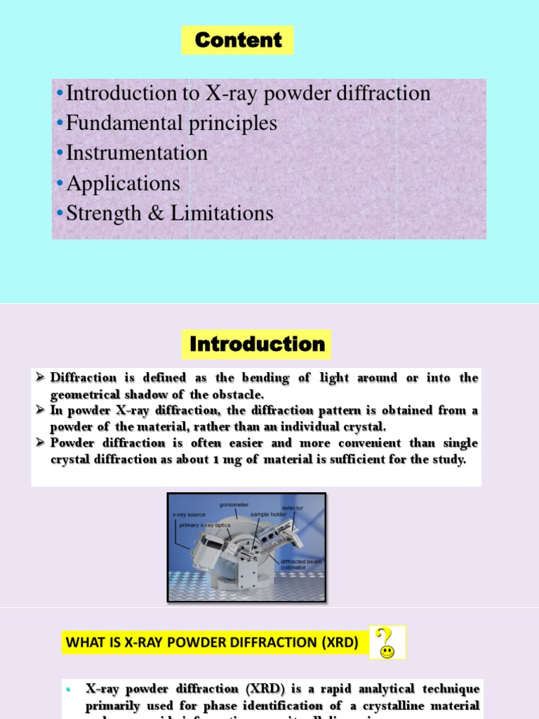 An Introduction to X-Ray Powder Diffraction: Fundamental Principles ...