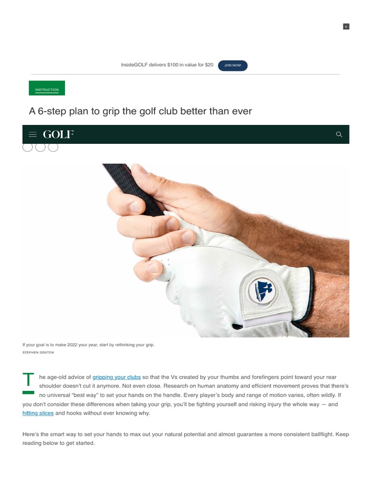 Mastering Your Golf Grip Technique | PDF