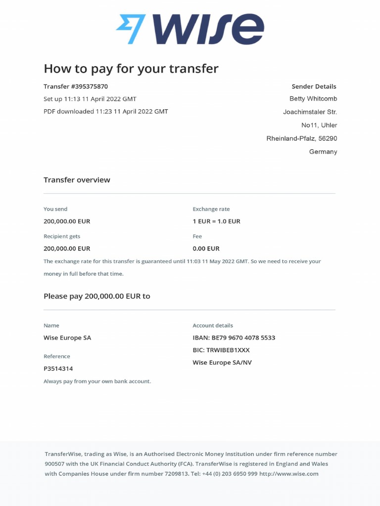 Wise Transfer | PDF