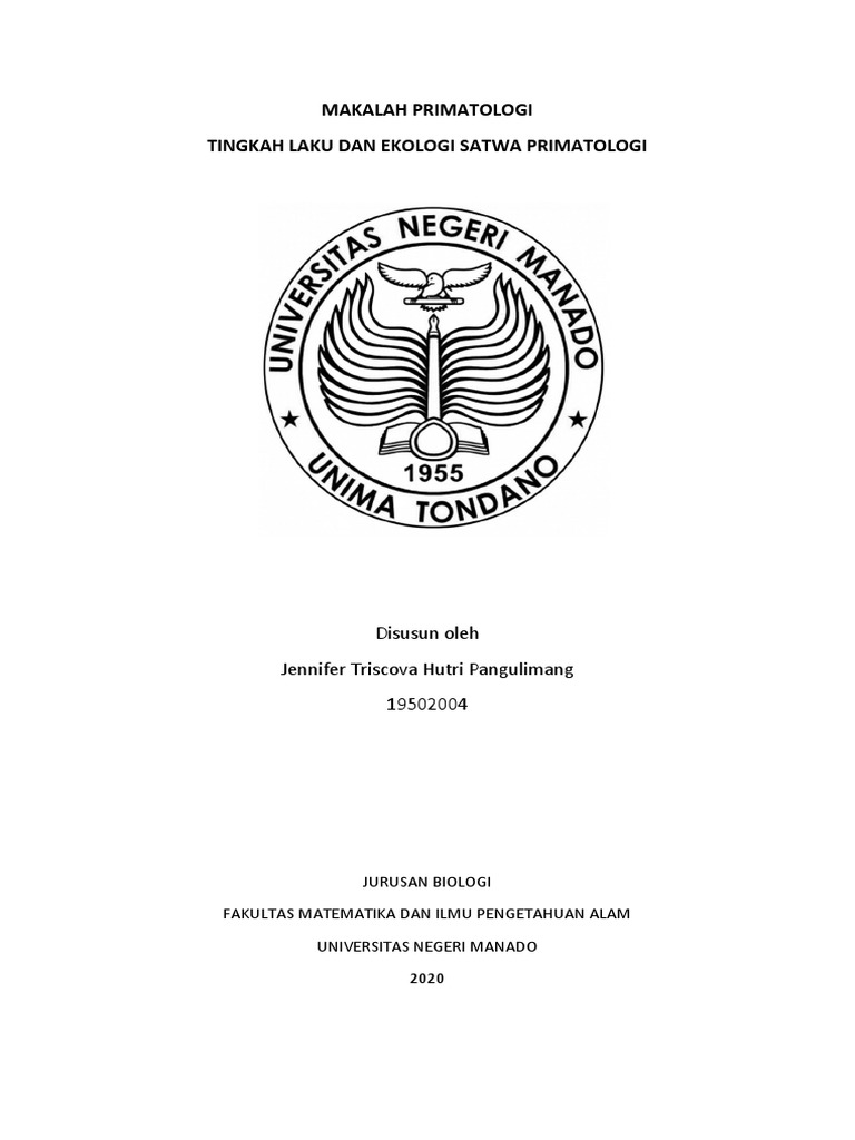 Makalah Primatologi | PDF | Sains & Matematika