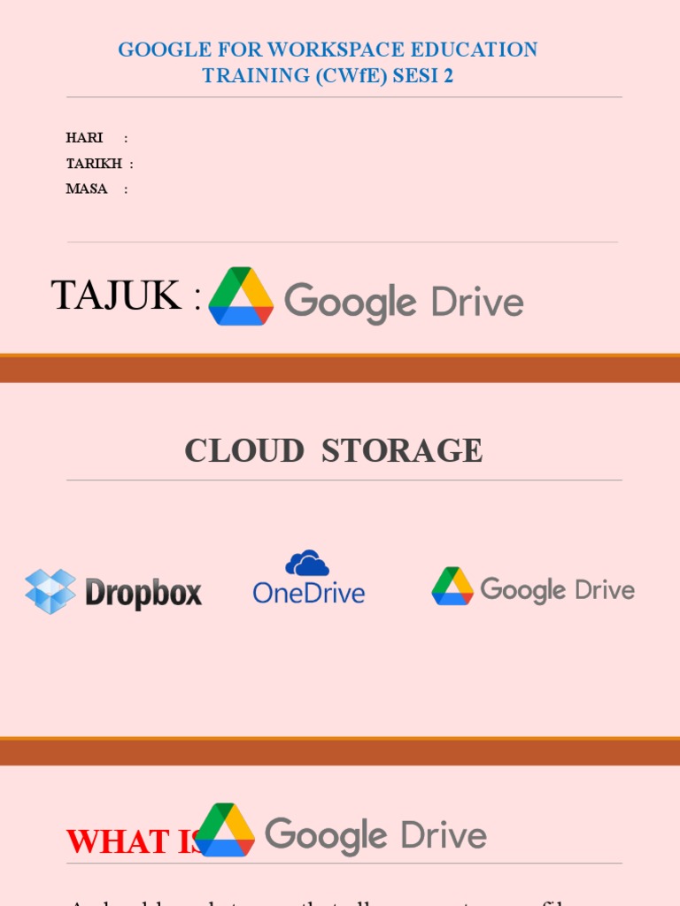 Tajuk:: Google For Workspace Education Training (Cwfe) Sesi 2 | PDF ...