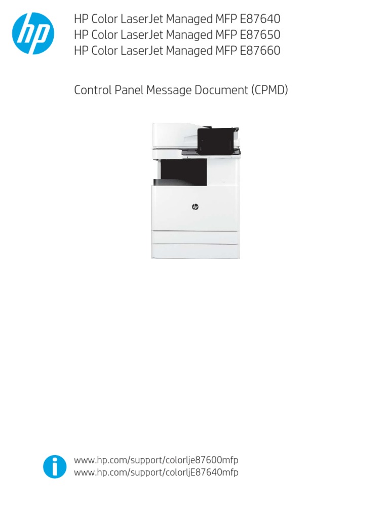 HP E876 CPMD | PDF