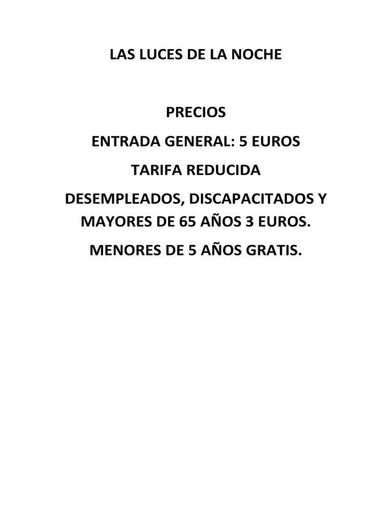 Las Luces de La Noche | PDF