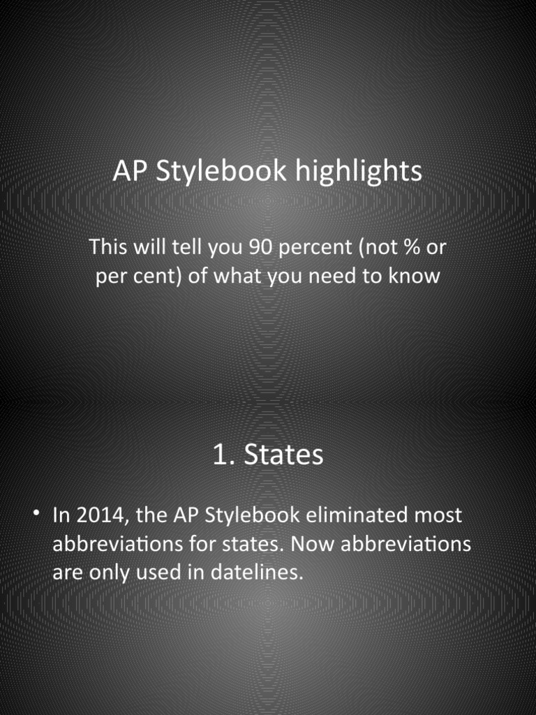 AP Stylebook Highlights | PDF | Punctuation | Quotation Mark