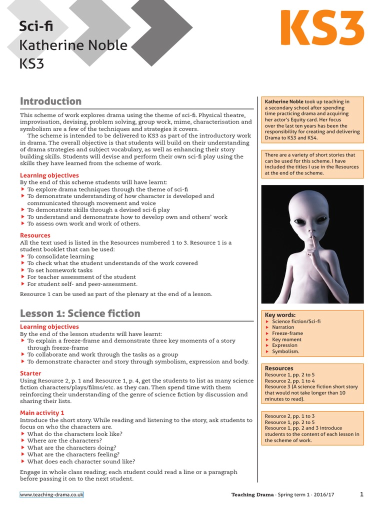 Science Fiction Lesson Plan | PDF | Lesson Plan | Cognition
