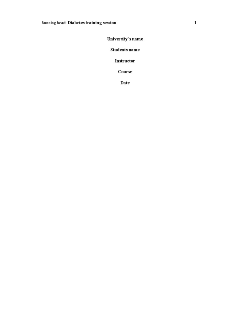 Diabetes Care Policy Training Session | PDF | Health Care | Glycated ...