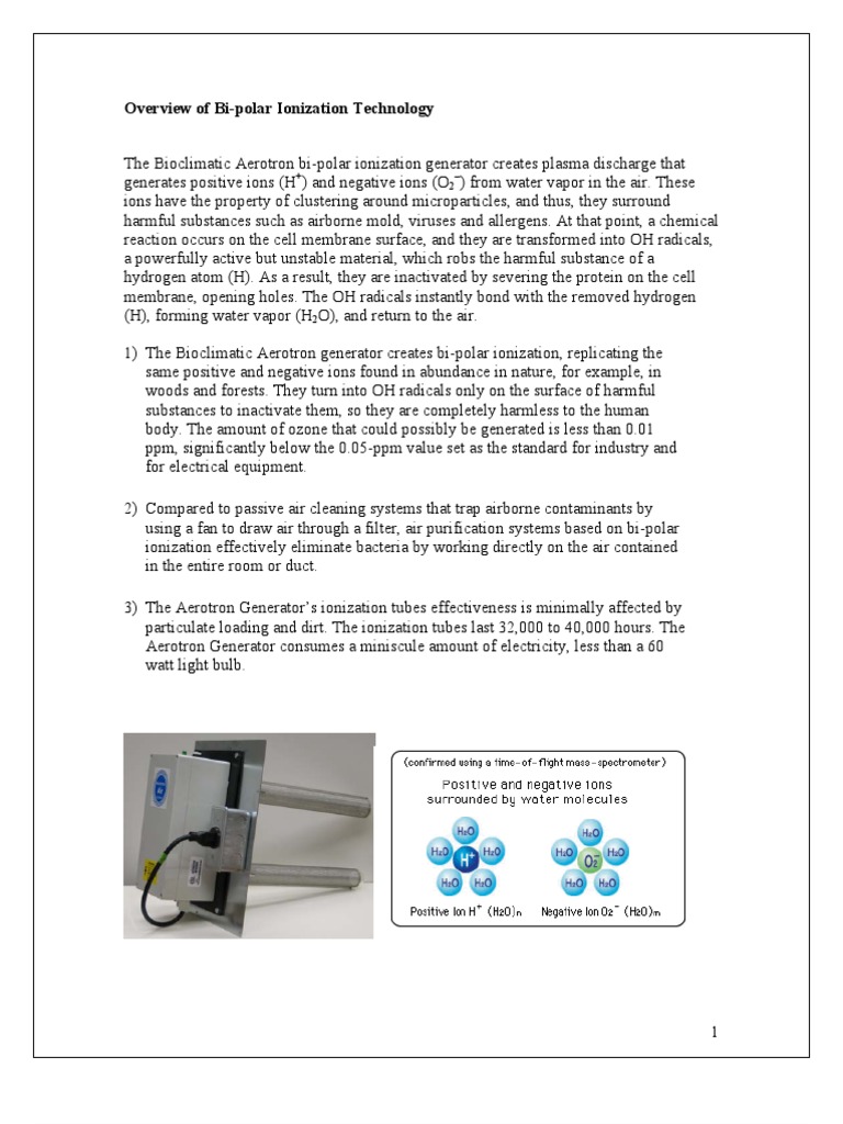 Overview of Bi-Polar Ionization Technology | PDF | Virology | Influenza