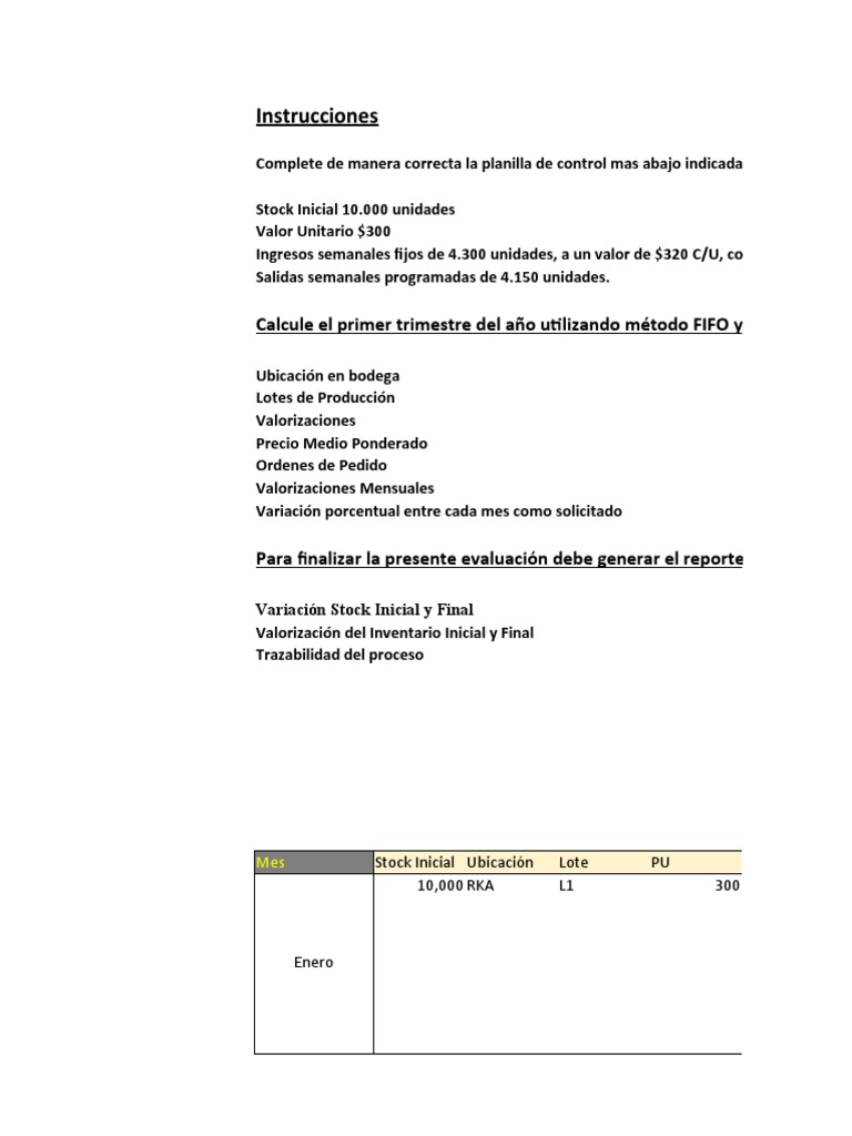 Ejercicio FIFO PMP 2021 | PDF