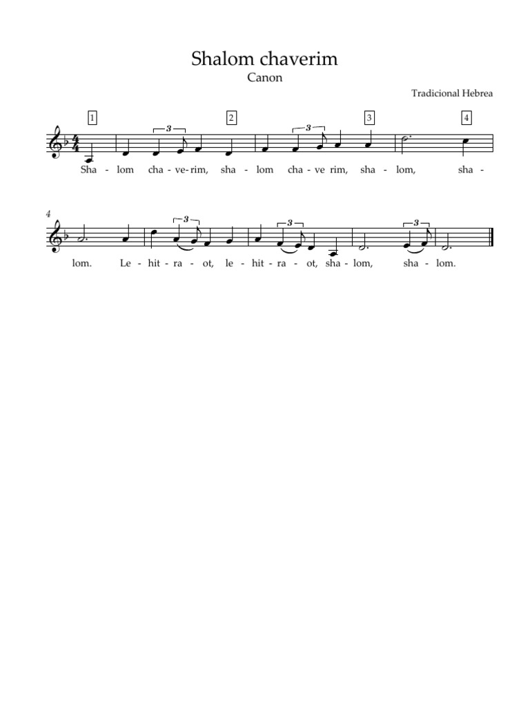 Shalom Chaverim | PDF