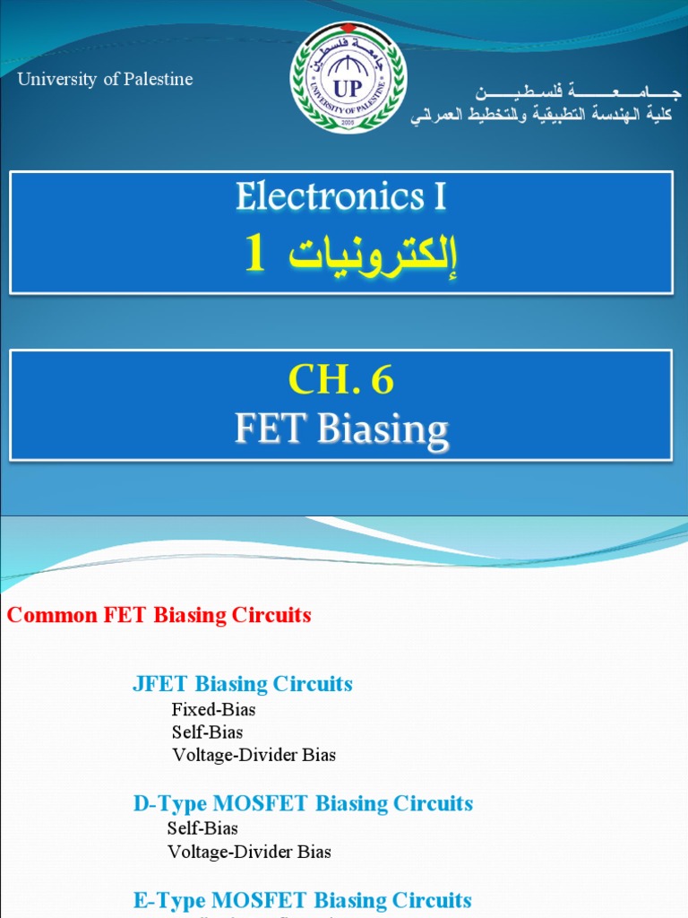 CH 06 FET Biasing | PDF | Field Effect Transistor | Electronics