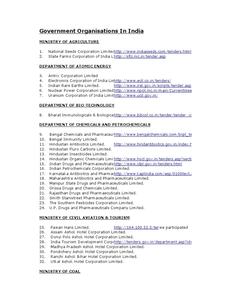 Govt Companies in India | PDF | Business | Bangalore