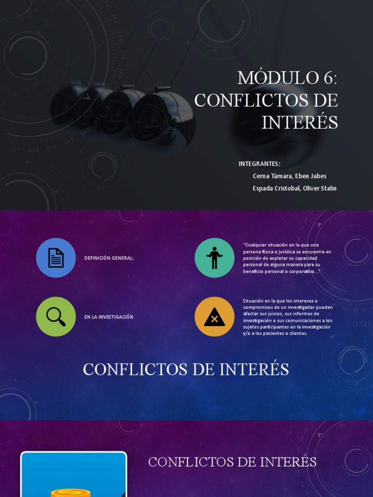 Modulo 6 - Conflictos de Interes | PDF