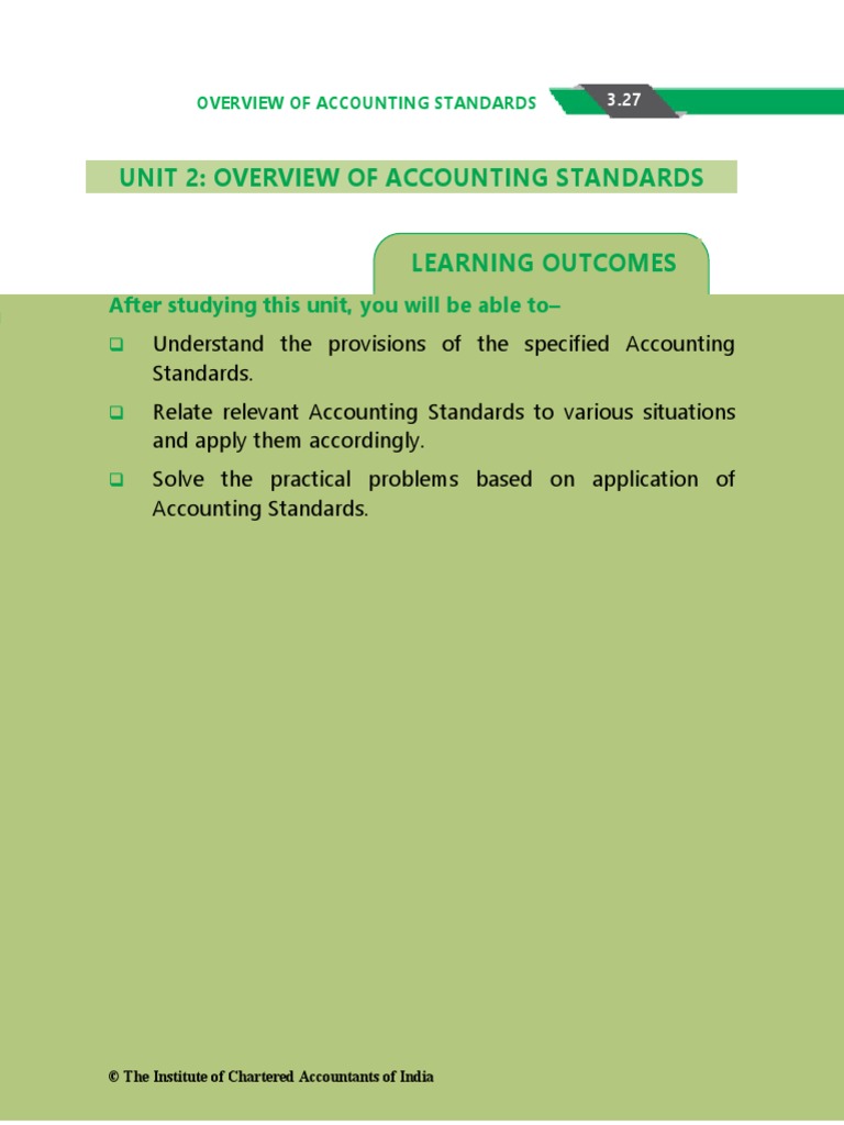 3 Overview of Accounting Standards | PDF | Inventory | Financial Statement