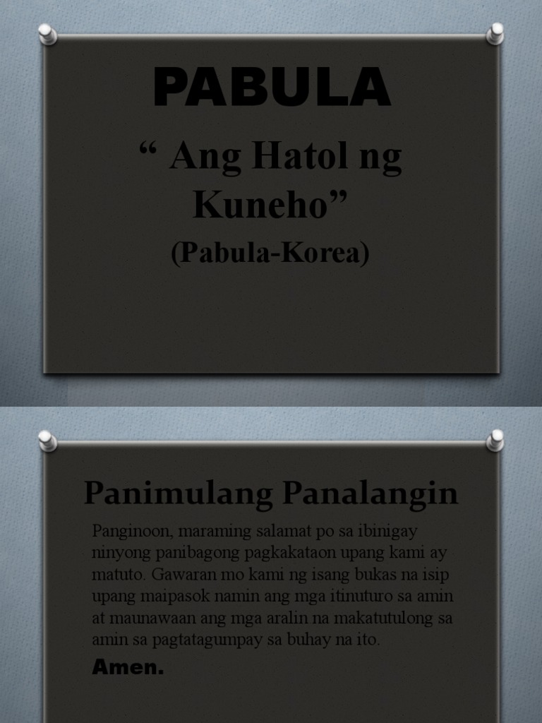 Pabula Powerpoint | PDF