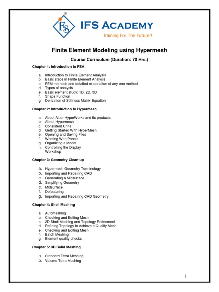 Finite Element Modeling Using Hypermesh | PDF