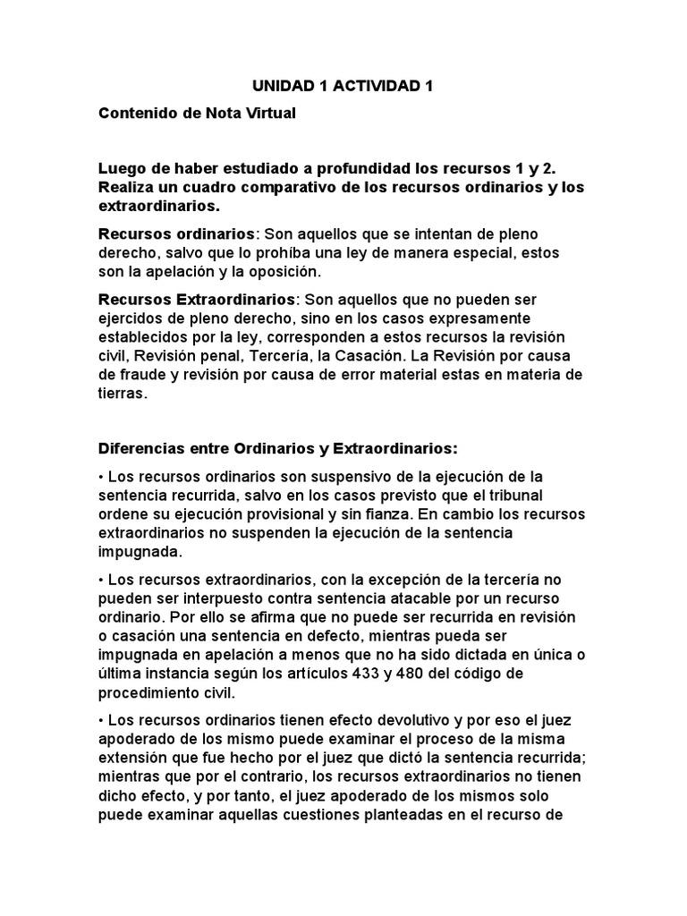 Actividad de La Unidad 1 | PDF