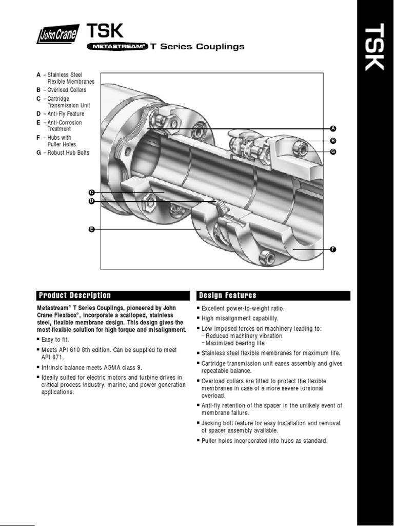 T Series Couplings | PDF | Electric Motor | Transmission (Mechanics)