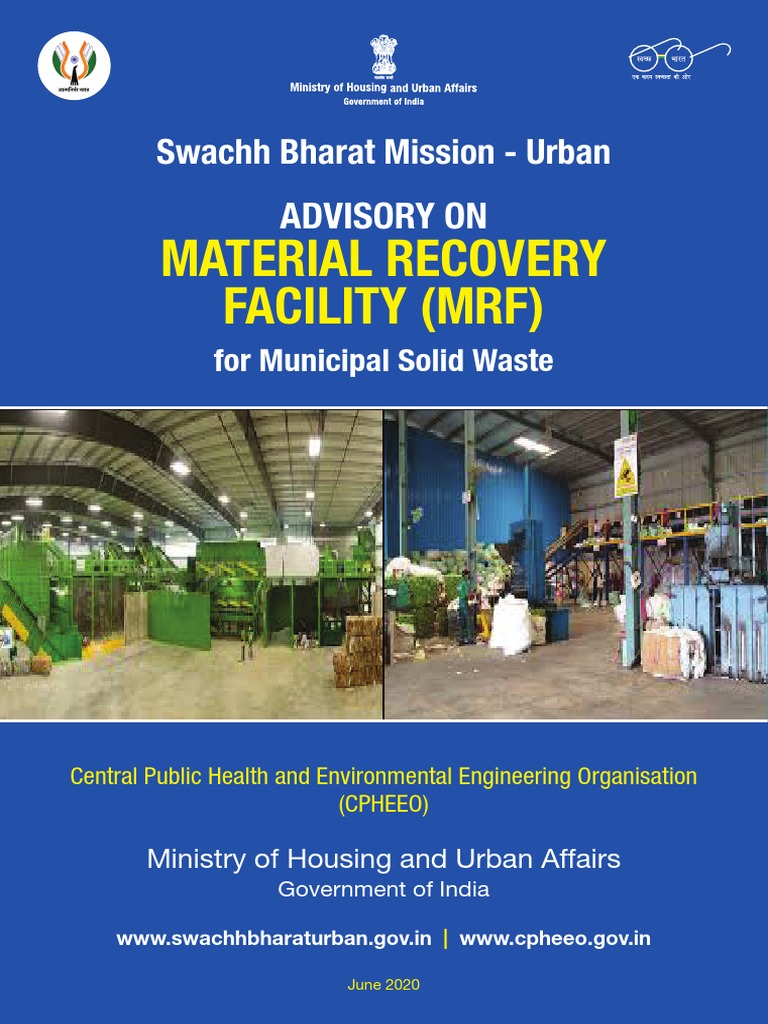 Material Recovery Facility (MRF) : Advisory On | PDF | Waste Management ...