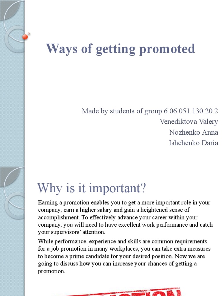 Ways of Getting - Promoted | PDF | Leadership | Employment