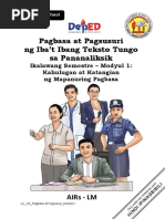 Pagbasa at Pagsusuri... Q3 Module 1 | PDF