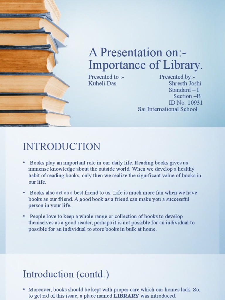 Importance of Libraries in Our Lives | PDF | Career & Growth