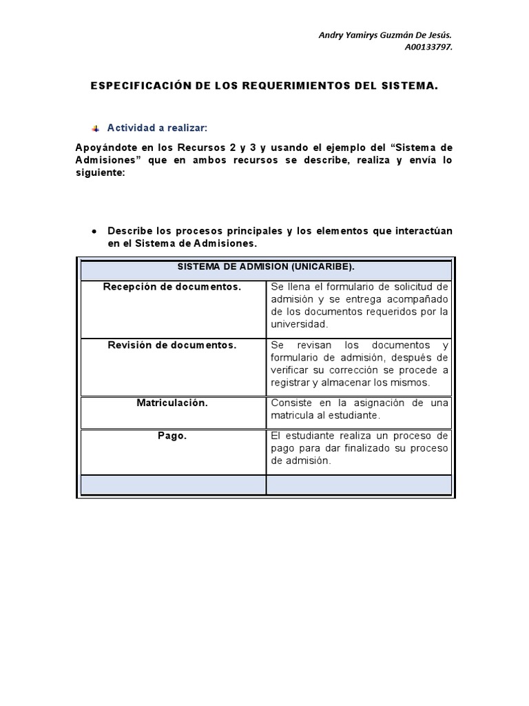 Especificación de Los Requerimientos Del Sistema | PDF