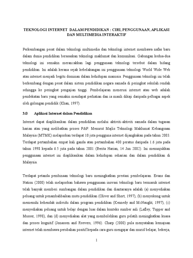 Peranan Ict Dalam Pendidikan | PDF