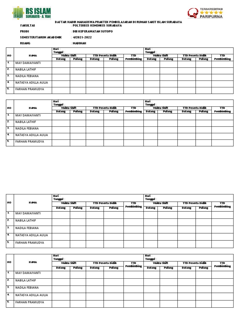 Absensi A. Yani | PDF | Karier & Perkembangan | Perjalanan