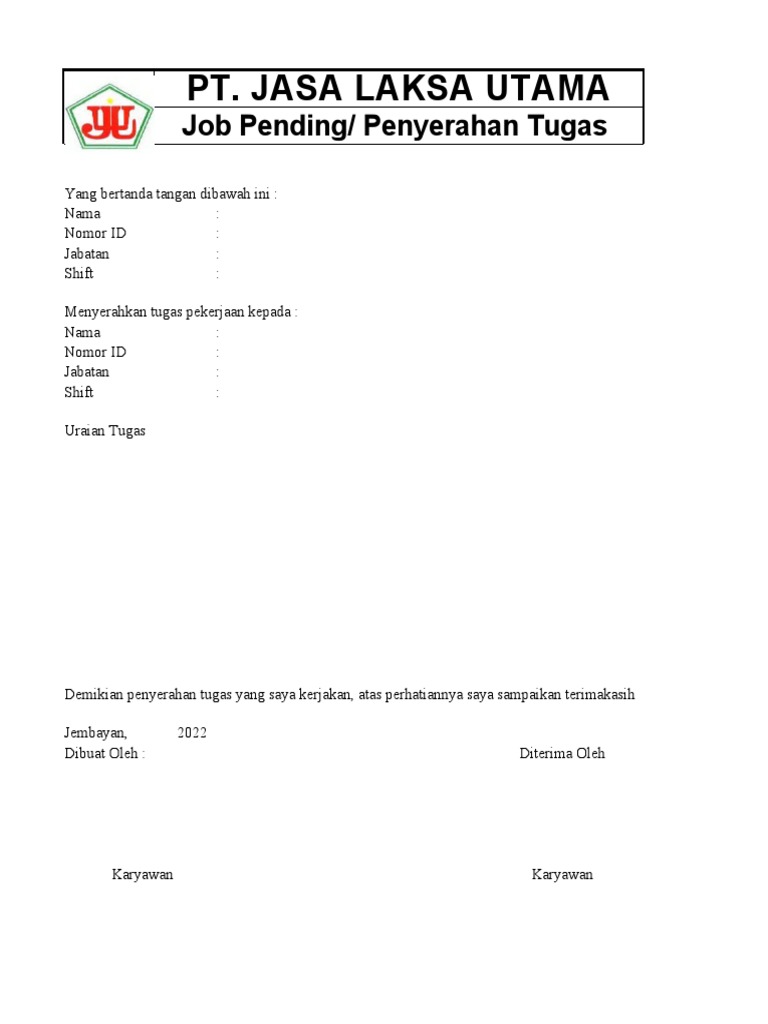 Form Job Pending | PDF