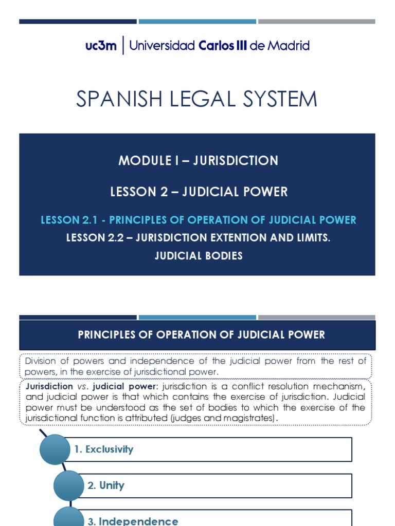 Spanish Legal System - Lesson 2 (Judicial Authority) | PDF ...