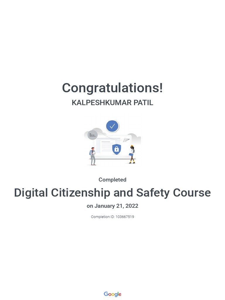 Digital Citizenship and Safety Course - Google | PDF