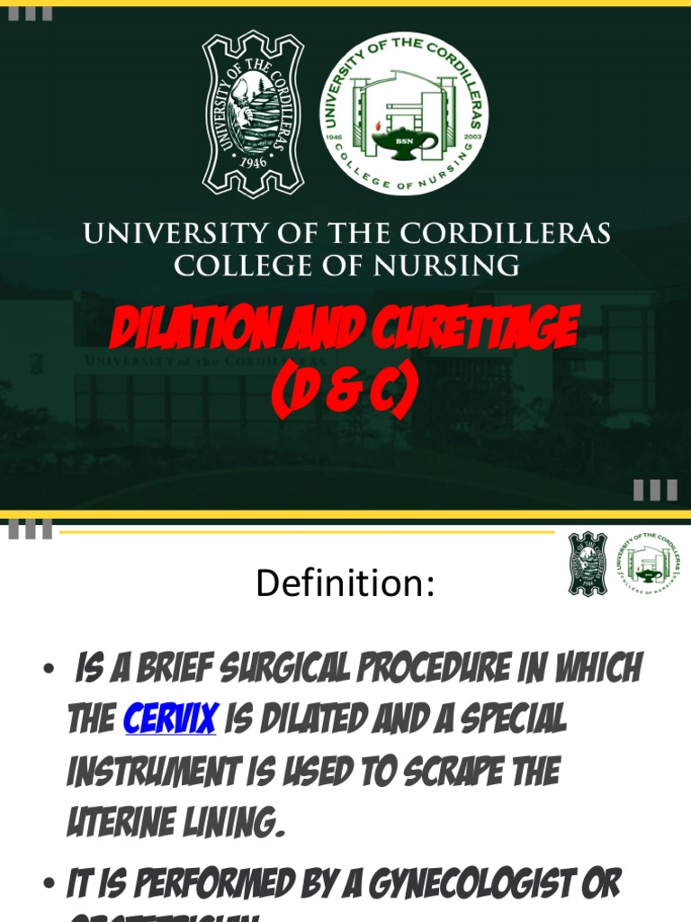 DILATATION and CURETTAGE | PDF | Medical Specialties | Gynaecology