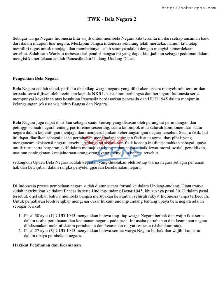 Materi - TWK Bela Negara 2 | PDF | Ilmu Sosial | Perjalanan