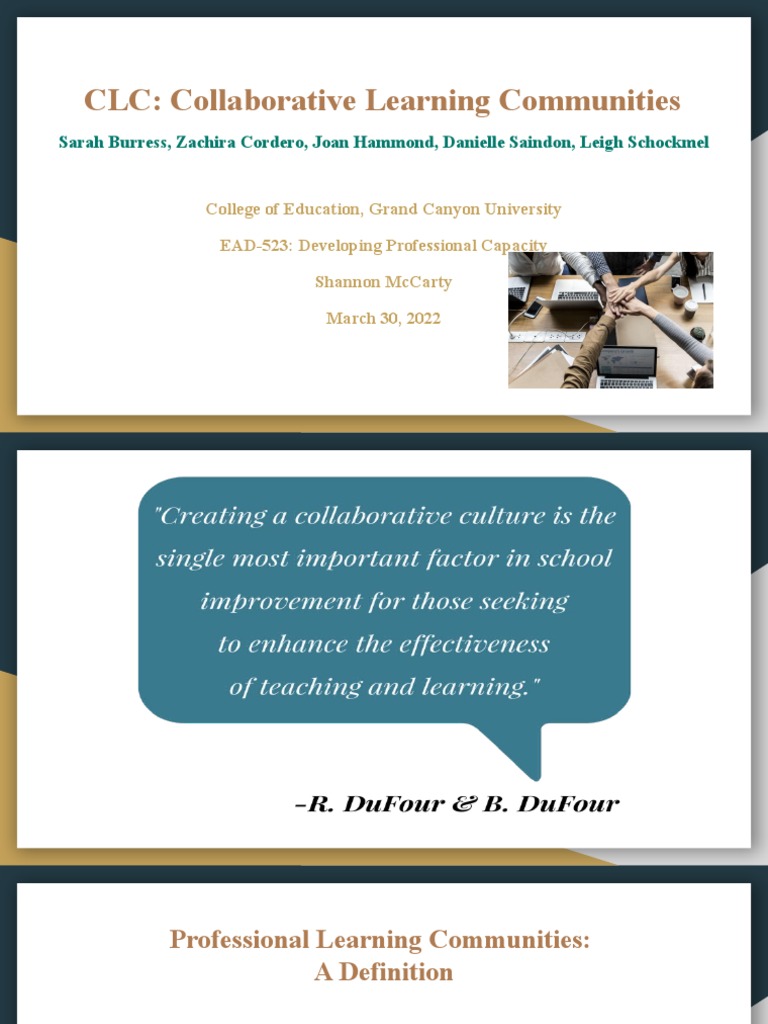 Ead-523 Collaborative Learning Communities | PDF